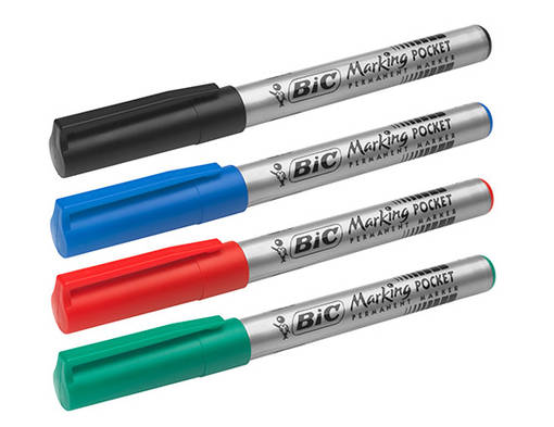 BIC MARKING POCKET PERMANENT MARKER RED / PUNAINEN, 1 MM, PYÖREÄ, 1445 ...